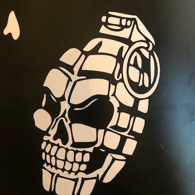 Skull Grenade Army Marine Grenade Logo Weapon Bomb Explosive Death ...