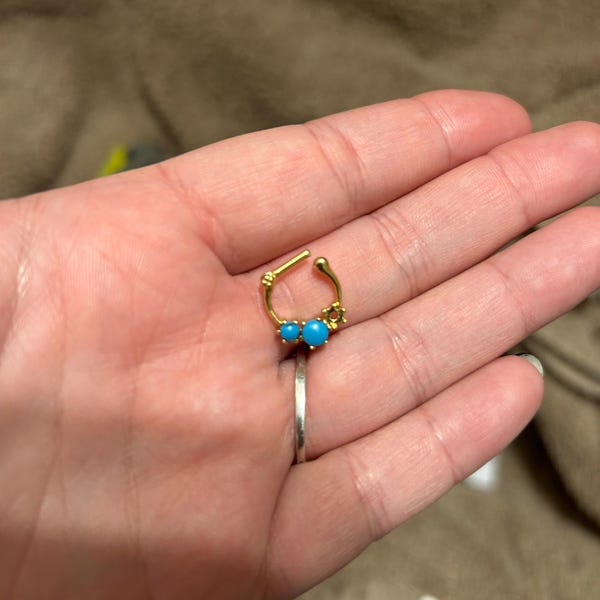 16G Gold Tribal Swirls Septum Rings, 316L Surgical Steel Septum Jewelry ...