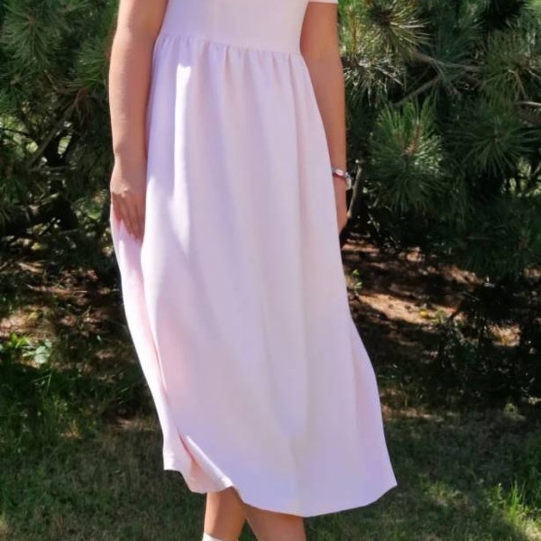 Midi Dress Sewing Pattern, Cottagecore Dress Pattern, Women Dress ...