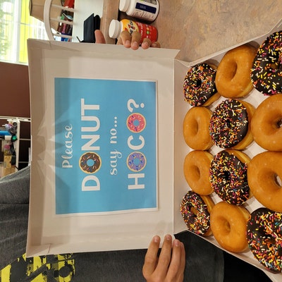 Homecoming Donut Promposal Ask Printable please Donut Say No... Hoco ...