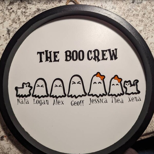 Halloween Ghost Family Sign SVG, Cute Ghosts Svg, Halloween Sign Svg ...