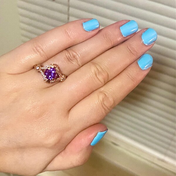 2.55cts Alexandrite Gemstone Engagement Ring, Alex Stone Ring, Bridal ...