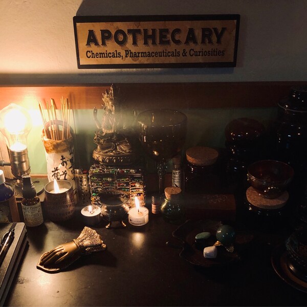 Apothecary Sign, Halloween Decor, Party Decor, Haunted House Sign ...