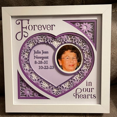 CUSTOMIZABLE 3D MEMORIAL Shadow Box Svg for Cricut for Silhouette - Etsy