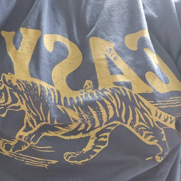 Easy Tiger Comfort Colors® T-shirt, Vintage Distressed Tiger Shirt ...