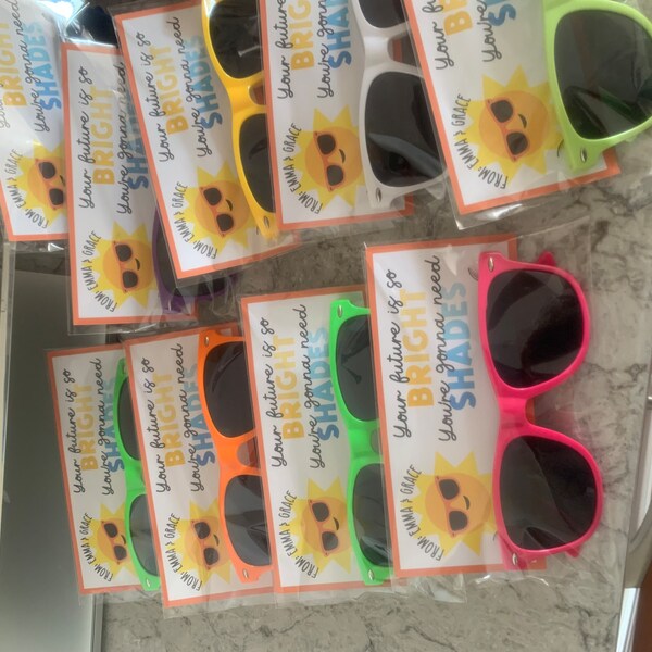 Kids Sunglass Favors, End of the Year Gift, Graduation Favors, Summer ...