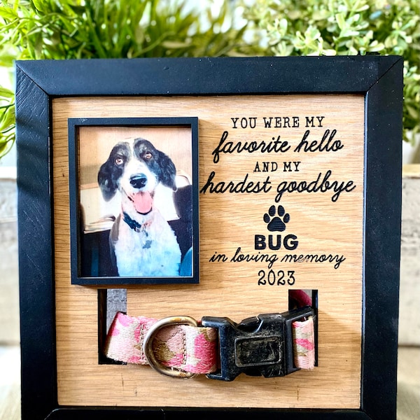 Laser | Dog Remembrance Memorial Photo With Collar Plaque, 8 X 8, 3 X 4 ...