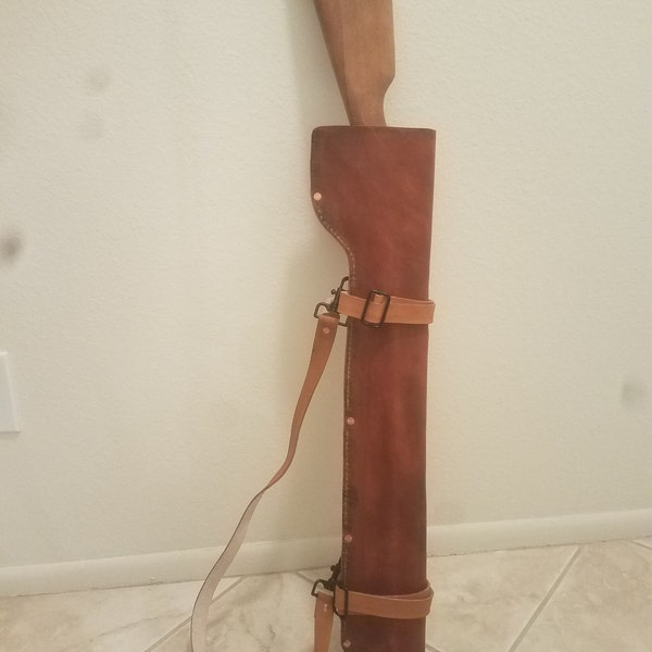 Mahogany Leather Model 94 Lever Action Rifle Scabbard, Rifle Carrier ...