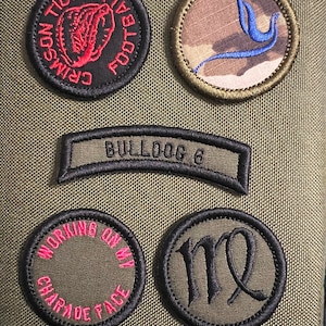 1X3 Inch Custom Designed Tab Patch Embroidered: Your Choice of Sew on ...