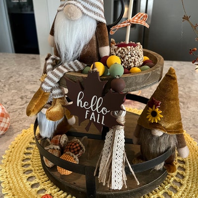 Hello Fall Tiered Tray Decor - Etsy
