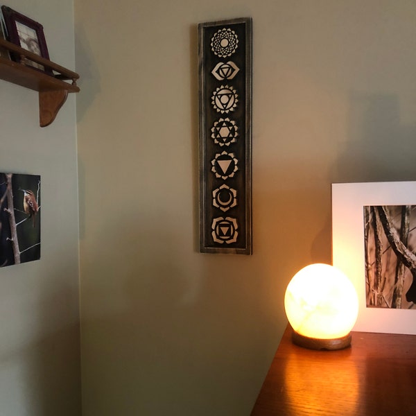 Chakras Wood Carving, Chakra Sign, Chakra Symbols, Meditation, Reiki ...