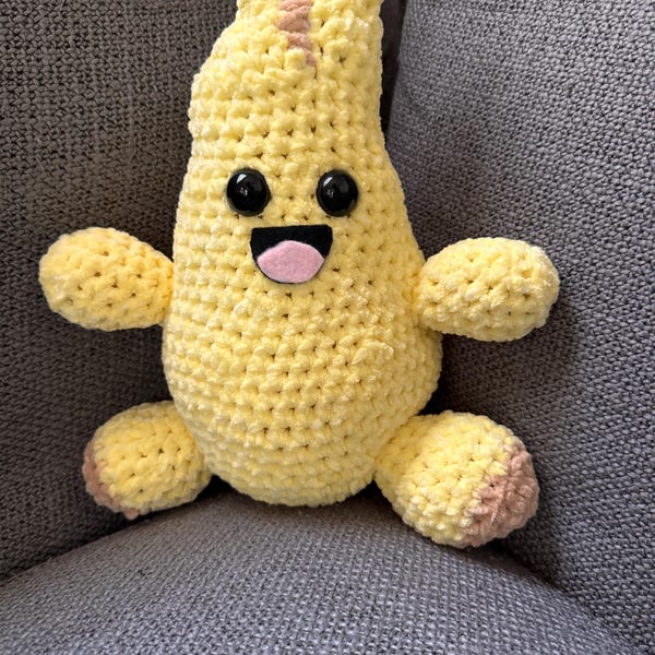 Cute Banana Peely Plush Crochet Pattern PDF - Etsy