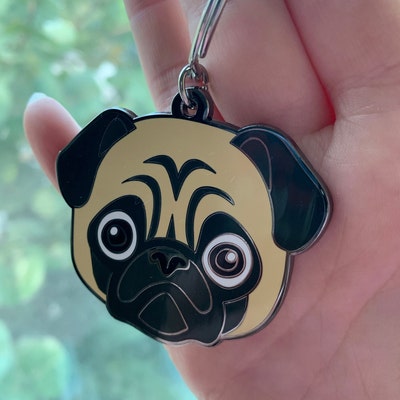 Pug Key Chain I Pug Stocking Stuffer Gift - Etsy