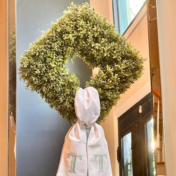 Classic Monogrammed Wreath Sash X Custom Embroidered X Hand Tailored X ...