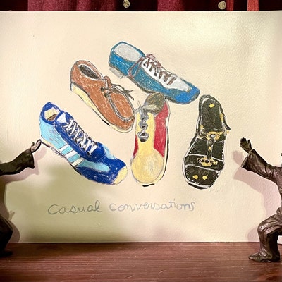 EMERY Original Painting 'taking a Deep Breath From What She Learned ...