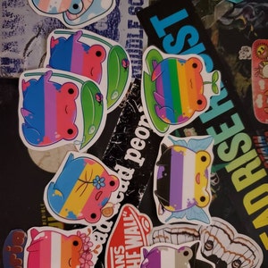 Pride Frog Charity Stickers LGBTQ Flag Frog Gay Pride Sticker Decal ...