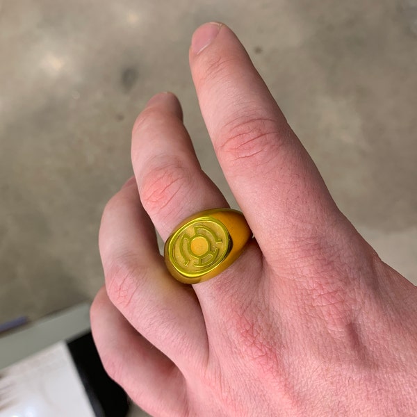 Anodized Yellow Fear Ring - Etsy