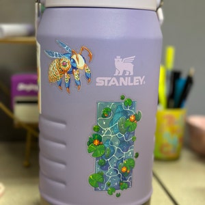 Alien Winking Cat Sticker Glitter Sticker 90's Nostalgia Cat Face ...