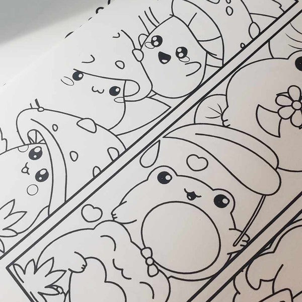 Kawaii Animal Coloring Bookmarks: Homeschool Printable Pages (PDF) - Etsy