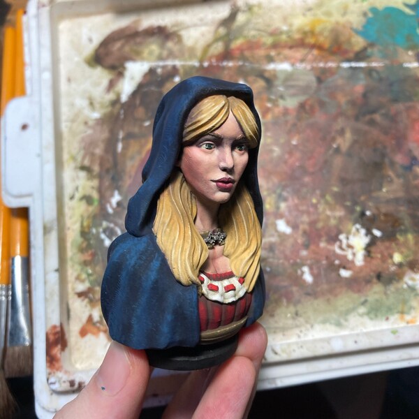 Red Riding Hood Miniature Bust 3D Printer Resin Table Top Role Playing ...