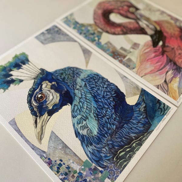 PRINT Limited Edition Ren'art, Foxes and Flowers, Giclée Print, Fine ...