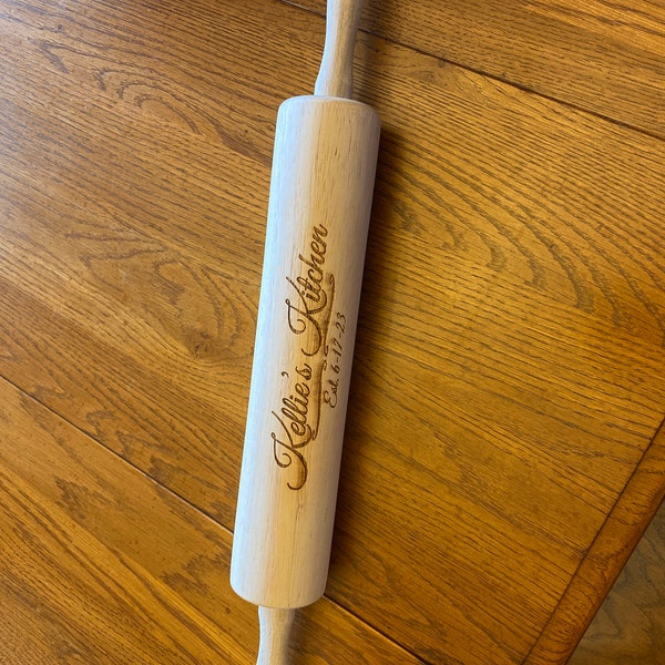 Personalized Rolling Pin - Real Hardwood - Personalize, Customize ...