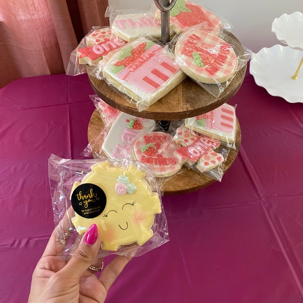 Sweet One Berry First Strawberry Birthday Cookies - Etsy