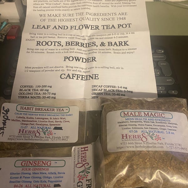 Merlin's Tea Herbal Blend - Etsy