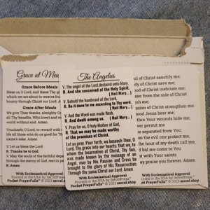 Latin Rosary Prayers Collection, 6 Prayer Cards: Pocket Prayerfulls ...