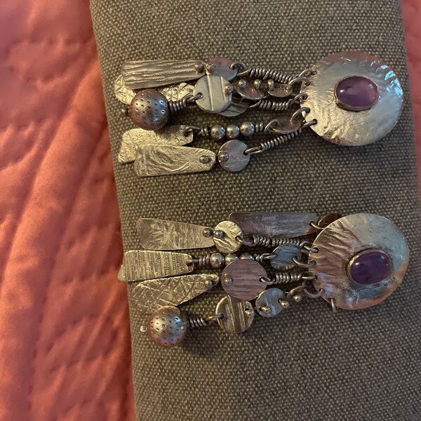 Large Herbert & Esther HE Cellicion Zuni Knifewing Inlay Cuff Bracelet ...