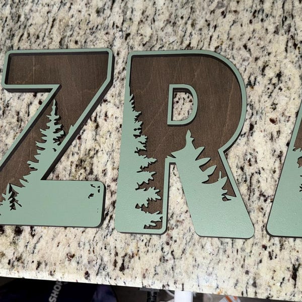 Woodland Nursery Decor, Forest Nursery Letters, Wood Tree Woodland Wall ...