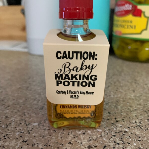 Caution Baby Making Potion (RECTANGLE Tags) 1.5" X 3" With 1" Hanging ...