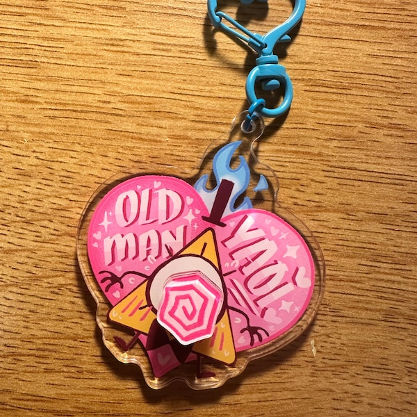 Spinner Bill Cipher Old Man Yaoi Gravity Falls Charm // 2.5” Acrylic ...