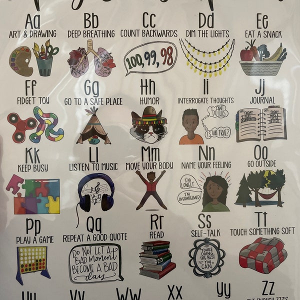 Coping Skills Alphabet Poster| Coping Skills for Kids| Elementary ...