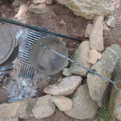 HAND FORGED Campfire Squirrel Cooker Fire Irons - Etsy