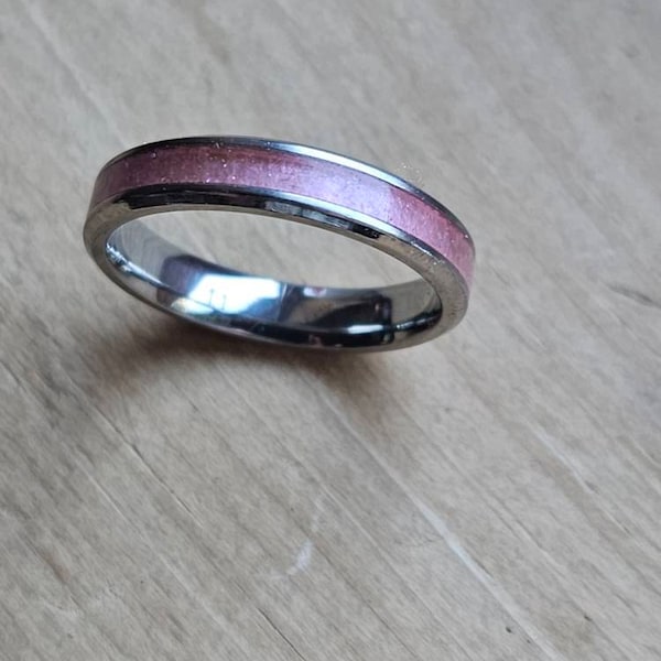 Wild Blue Ring Afghanite Crystal Inlay, Tungsten Titanium Ceramic, Men ...