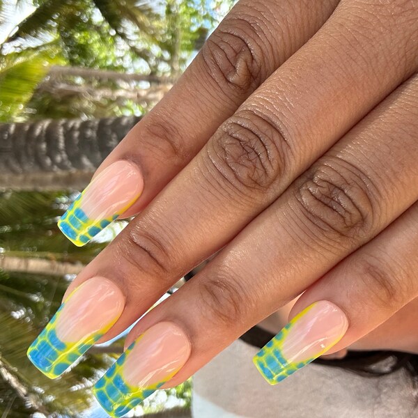 Colorful Disaster | Press on Nails - Etsy