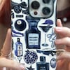 Navy Blue Collage Phone Case - Etsy