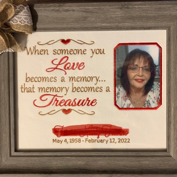 Grief Sympathy Embroidery Design, Loss of Loved One (instant Download ...
