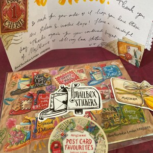 Mini Vintage Style Airmail Sticker Labels 2 Sheet Sticker Set ...