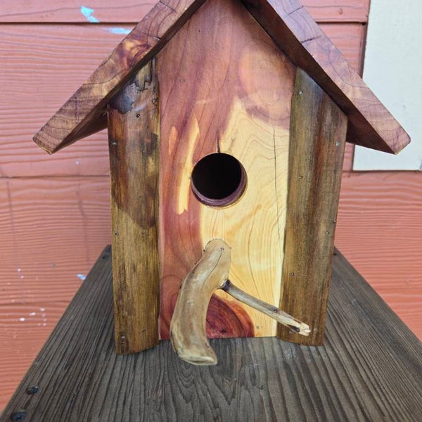 Rustic Cedar Birdhouse. Would Look Awesome Hanging in Your Garden Next ...