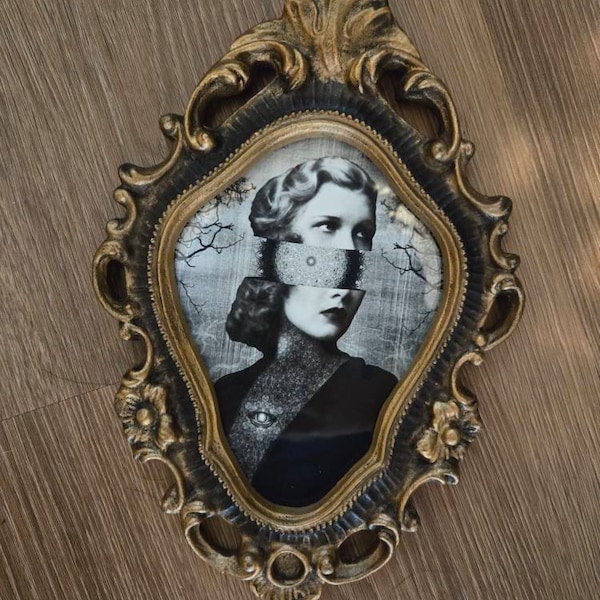 The Grief – Gothic Baroque Frame With Dark Fine Art Print | Occult Wall ...