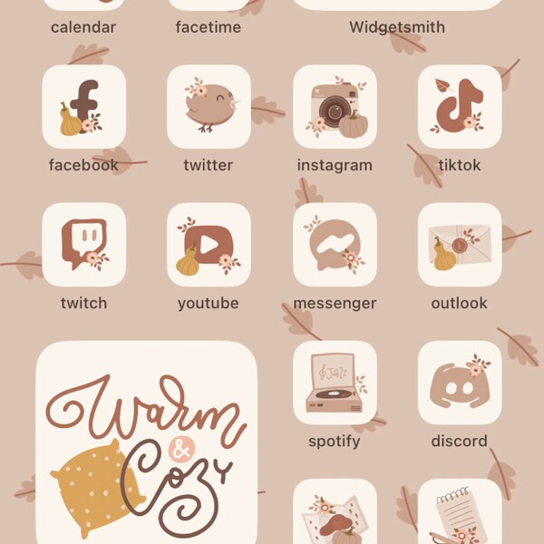 Ios 14 Fall Thanksgiving App Icons, Autumn Aesthetic Iphone, Pumpkin ...