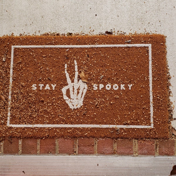 Stay Spooky Doormat,dancing Skeletons Doormat,skeleton Doormat,bones ...
