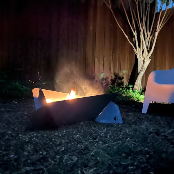 Large Hot Rolled Steel Fire Pit - Etsy