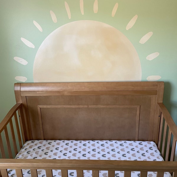 Large Sun Removable Wall Decal / Oversized Sun Decal / Watercolor Sun ...