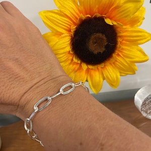 Chunky Chain Link Bracelet . Solid Sterling Silver . Wide Chainlink ...