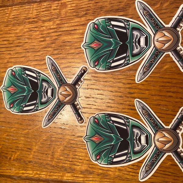 Green Power Ranger, Green Power Ranger Sticker, Vinyl Sticker ...
