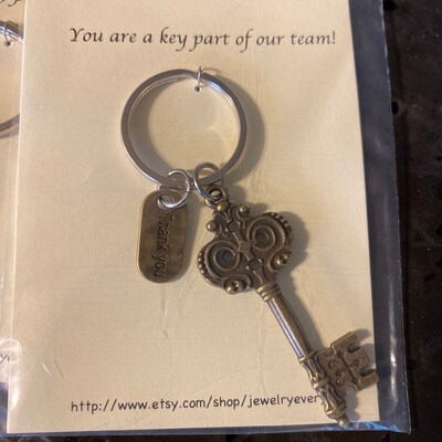 Employee Appreciation Gift Keychain Bronze Key Charm - Etsy