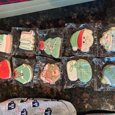 Christmas STOCKING COOKIES Personalized Cookies Decorated - Etsy